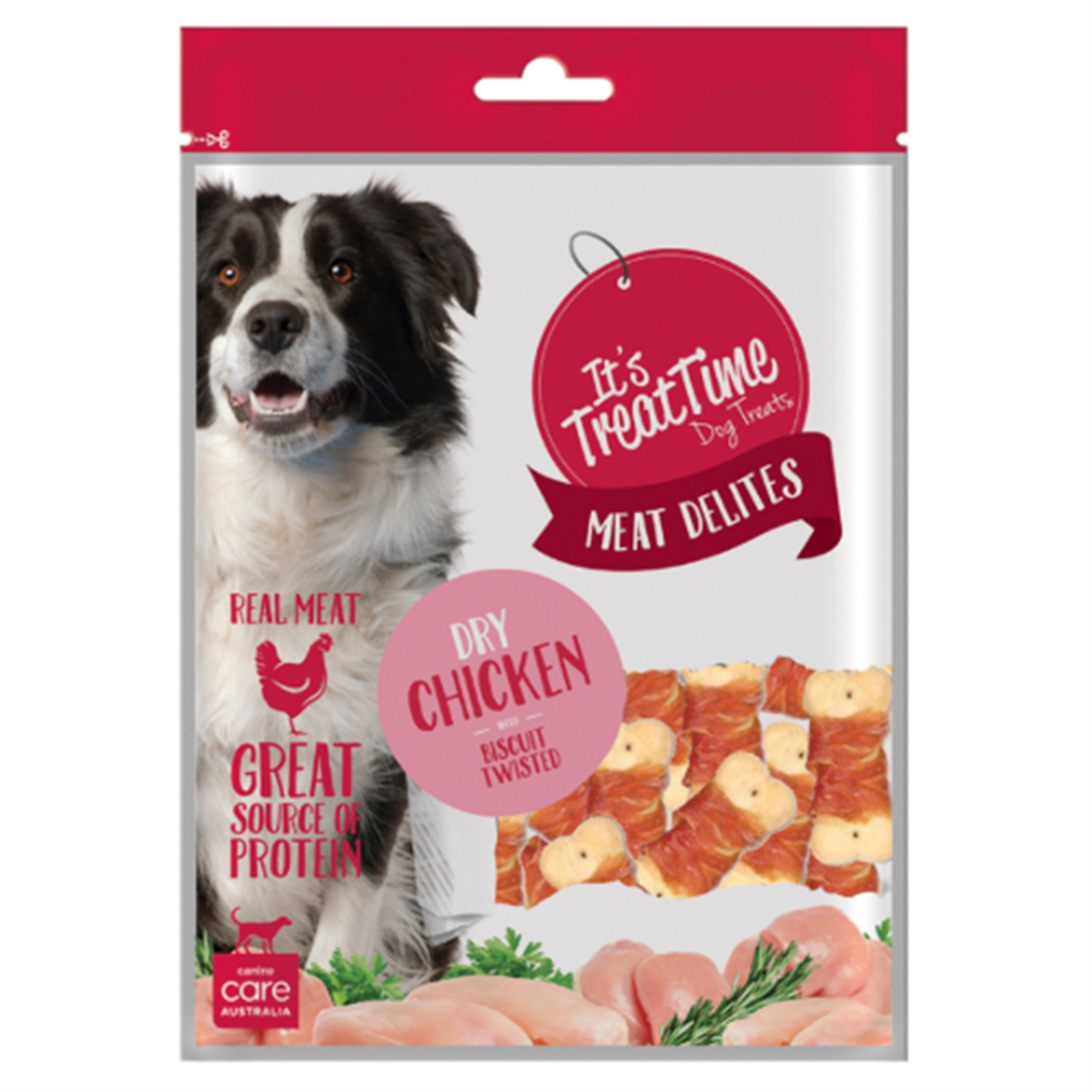 Its Treat Time Dry Chicken Twisted Dog Biscuits 100g | Raymonds Warehouse
