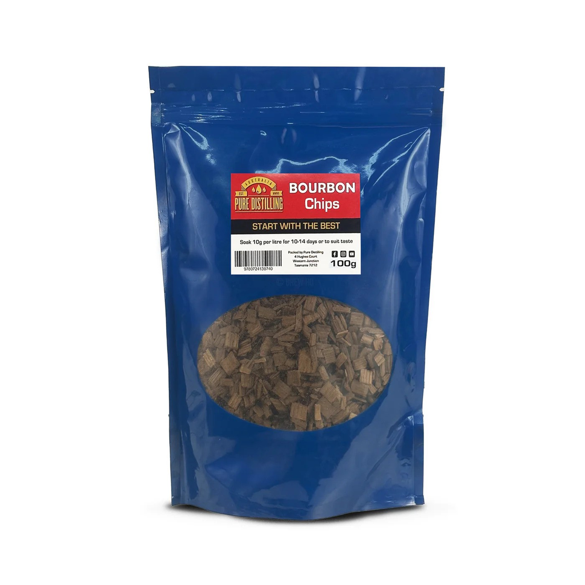 Pure Distilling Bourbon Chips 100g | Raymonds Warehouse