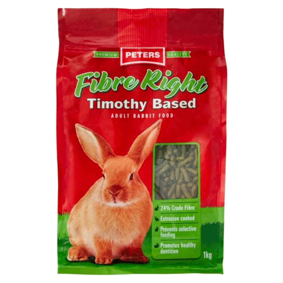 Peters Fibre Right Timothy Rabbit Pellets 1kg | Raymonds Warehouse