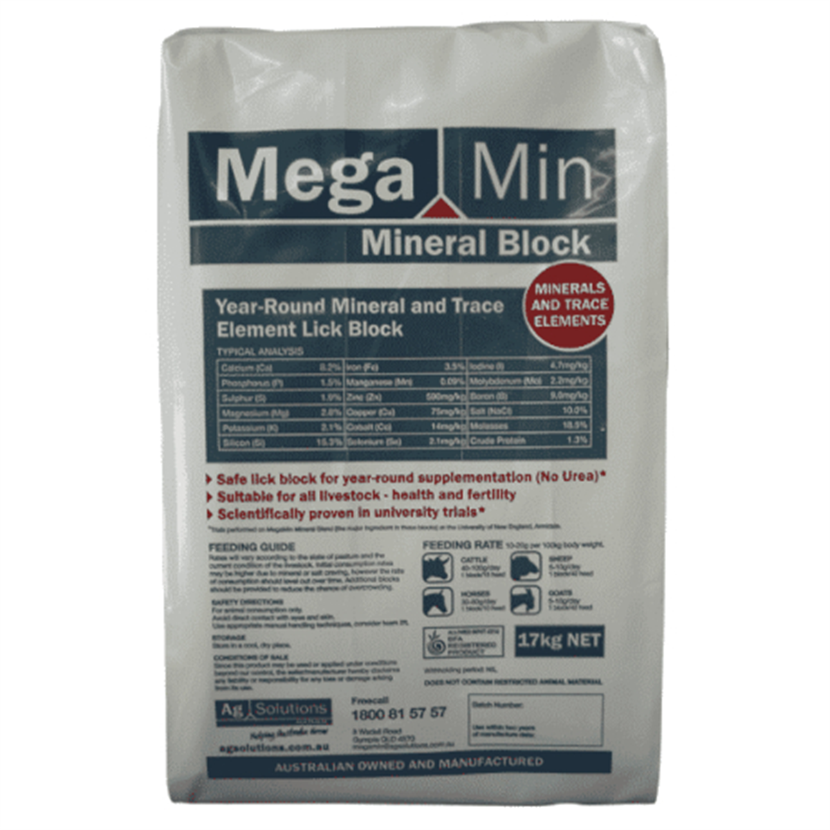 MegaMin Mineral Block 17kg | Raymonds Warehouse