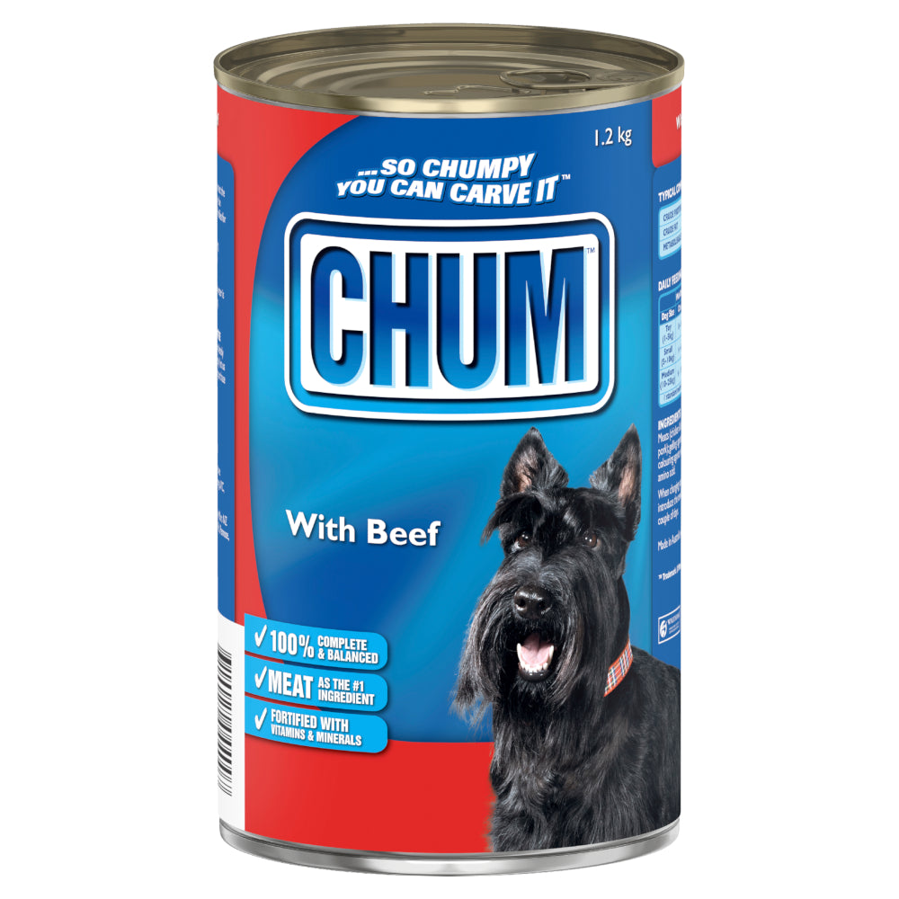 CHUM Beef Dog Food 1.2kg 12pk | Raymonds Warehouse