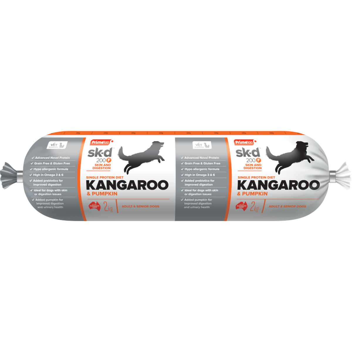 Prime100 Kangaroo & Pumpkin Roll Dog Food | Raymonds Warehouse