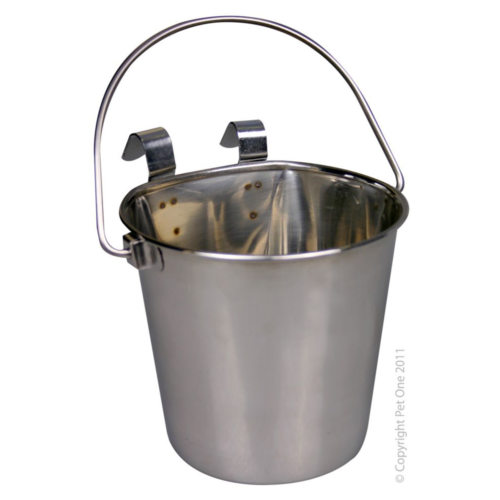 Pet One Hanging Pail with Flat Side | Raymonds Warehouse